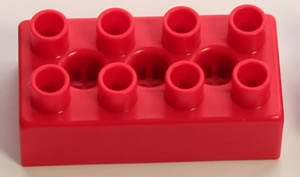Kid K'NEX Brick 2 x 4 Red | knexusergroup